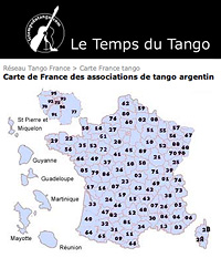 carte France tango argentin Associations Paris France